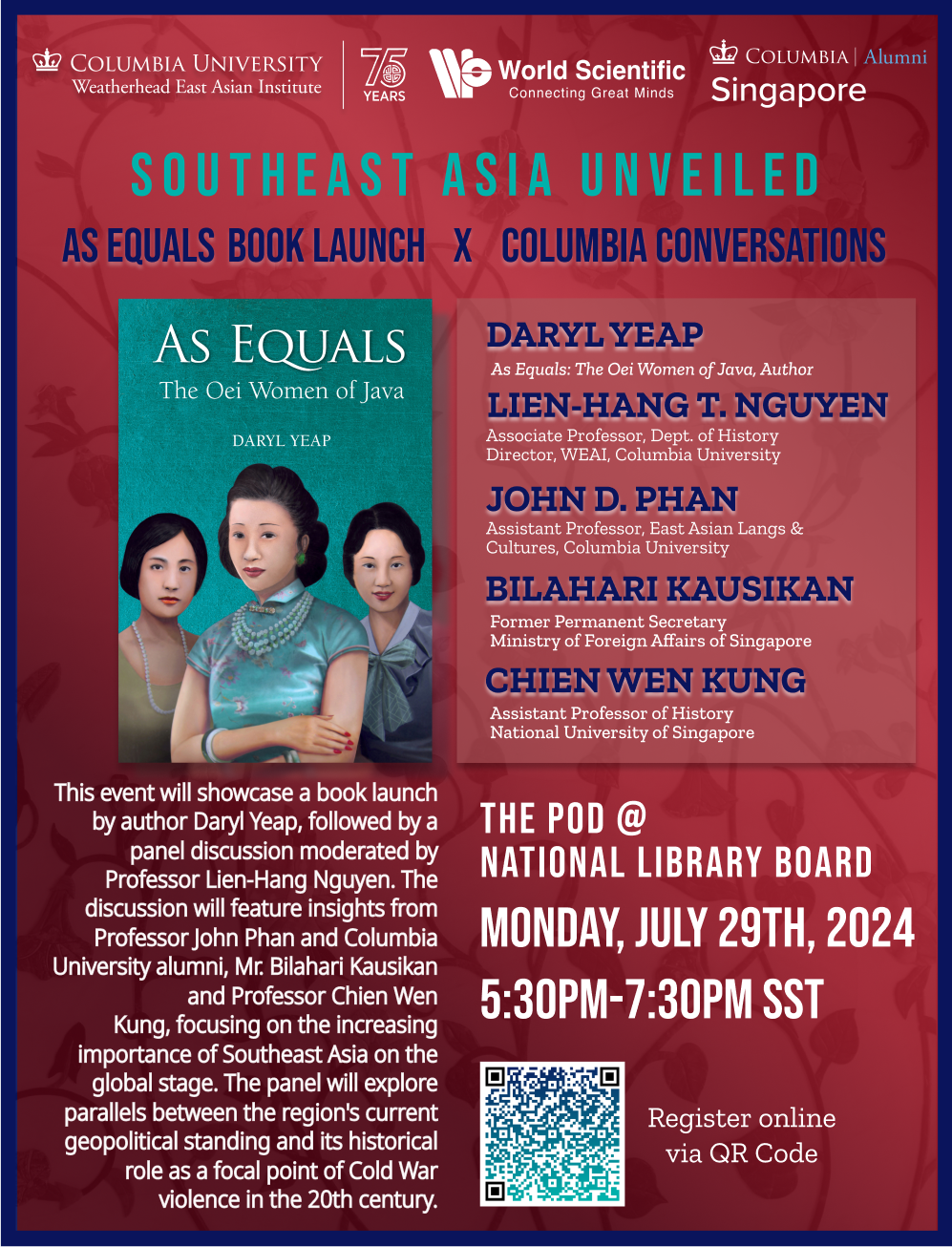 Southeast Asia Unveiled: As Equals Book Launch & Columbia Forum with ...