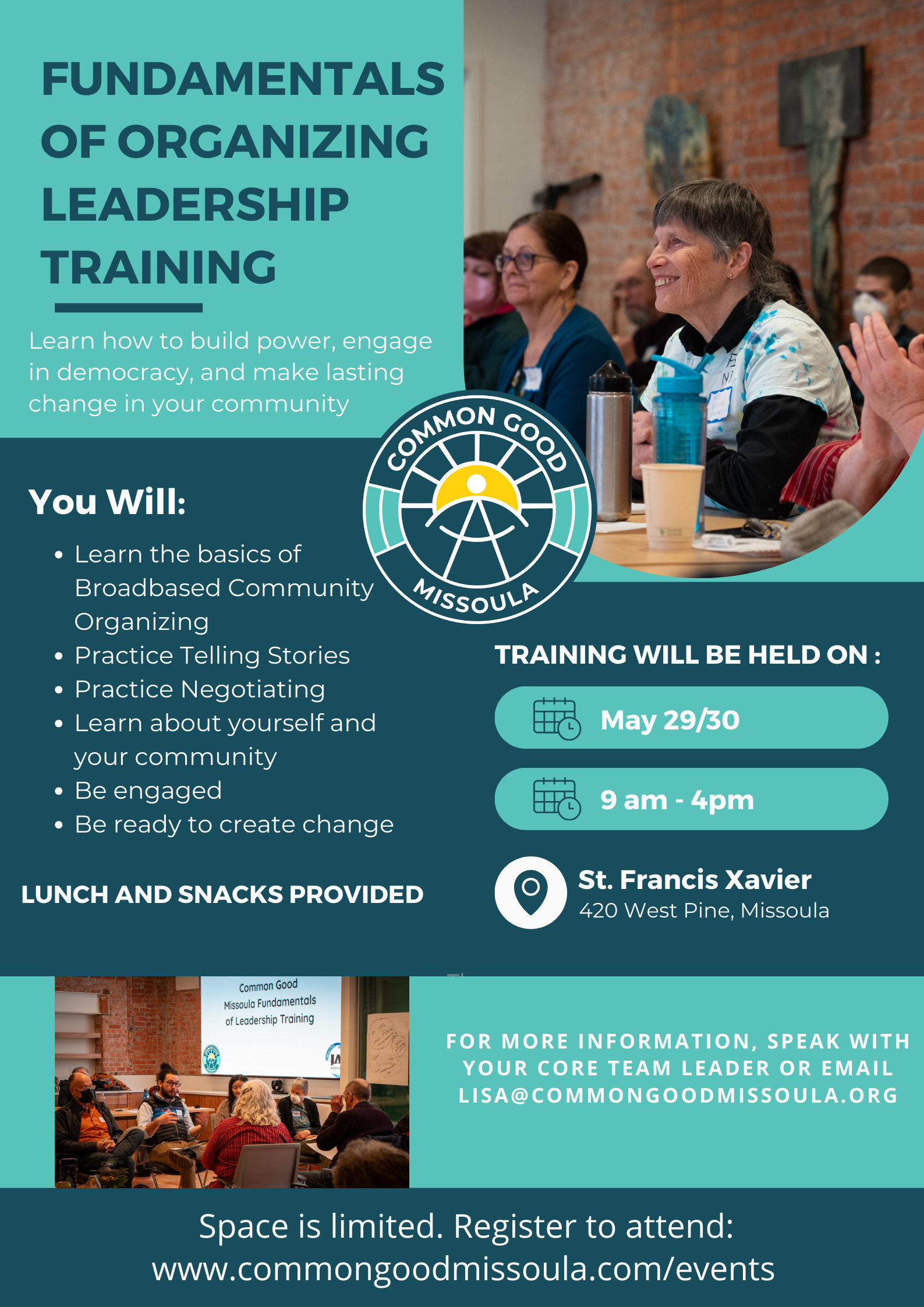 Leadership Intensive Fundamentals of Community Organizing - Common Good ...