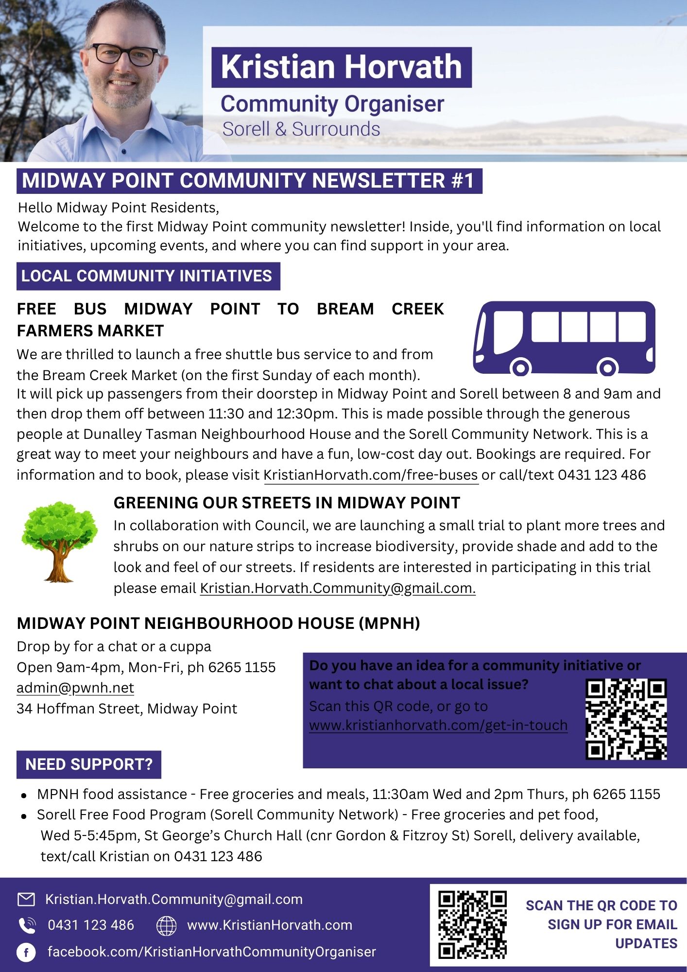 Community newsletters - Kristian Horvath - Community Organiser