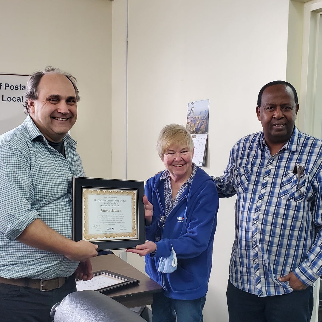 Retirement Announcement - Canadian Union of Postal Workers Toronto Local