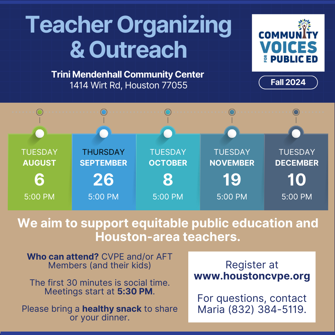 Teacher Organizing & Outreach - Community Voices for Public Education
