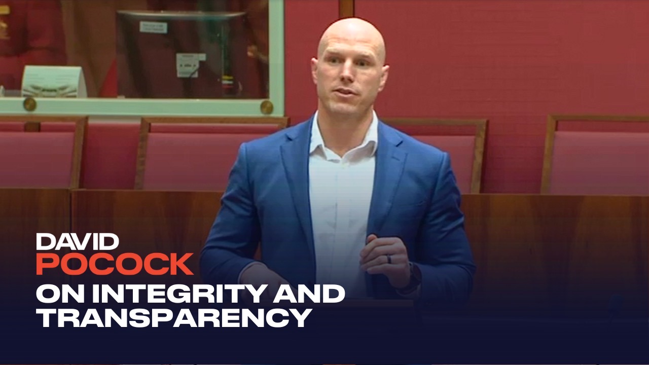 Integrity & Transparency - David Pocock