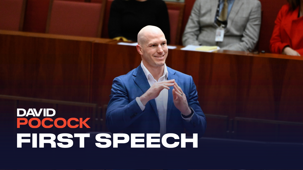 Senator Pocock's First Speech - David Pocock