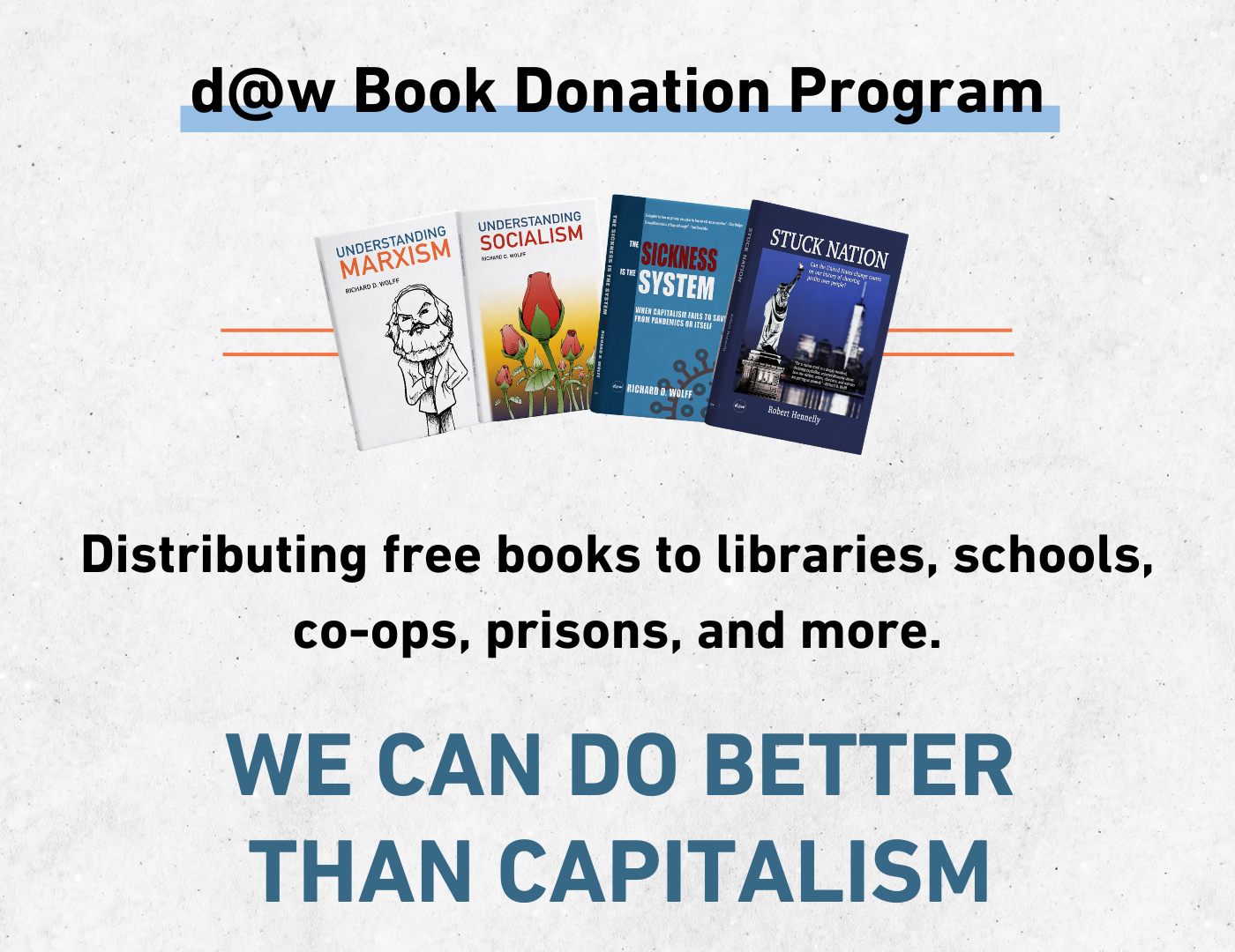 Book Donation Program - Democracy at Work (d@w)