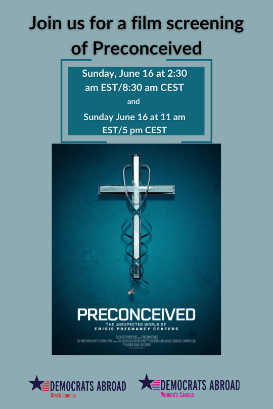 Preconceived Film Screening 1 - AP Friendly Time - Democrats Abroad