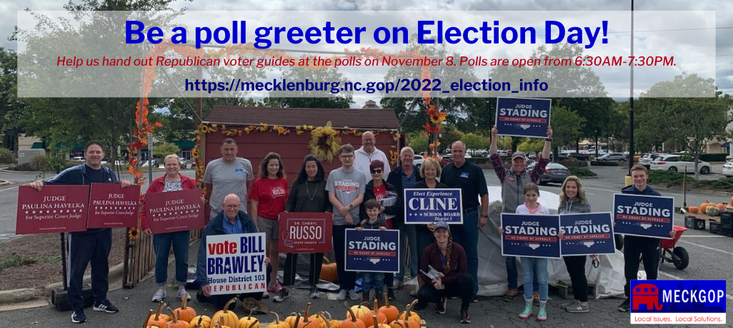 Be a Greeter/Put Out Yard Signs - Mecklenburg County Republican Party