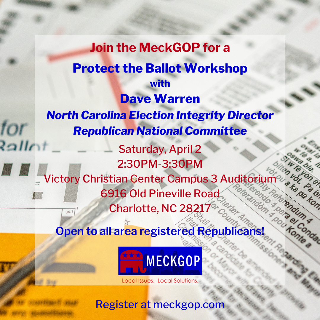 NCGOP Poll Observer Bootcamp - Mecklenburg County Republican Party