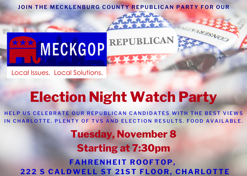 Election Night Watch Party - Mecklenburg County Republican Party