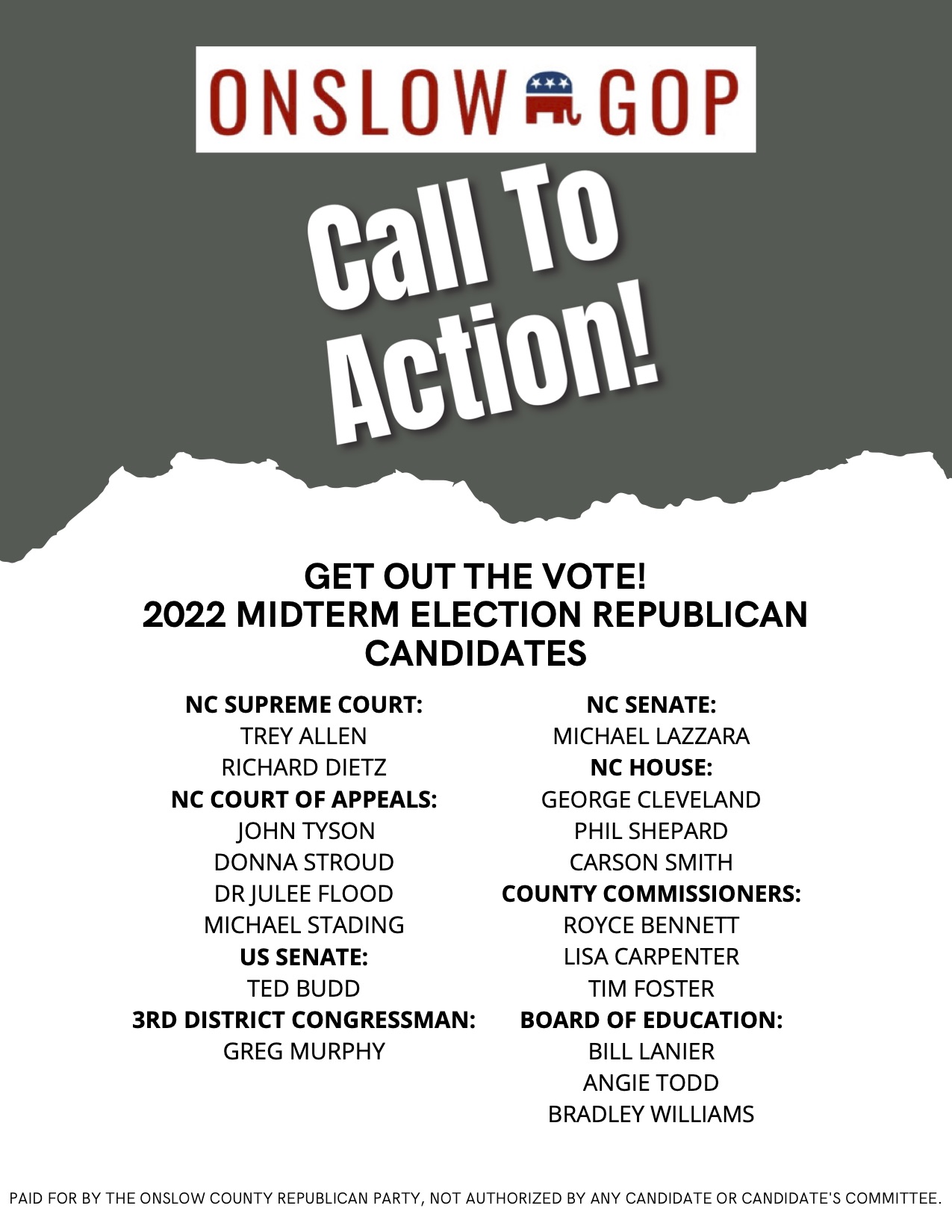 CANVASSING - Onslow County Republican Party