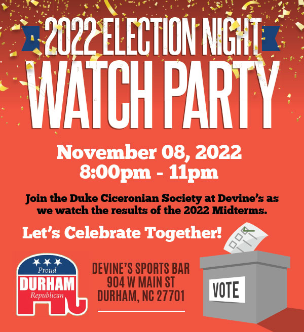 2022 Election Watch Night Party - Durham County Republican Party
