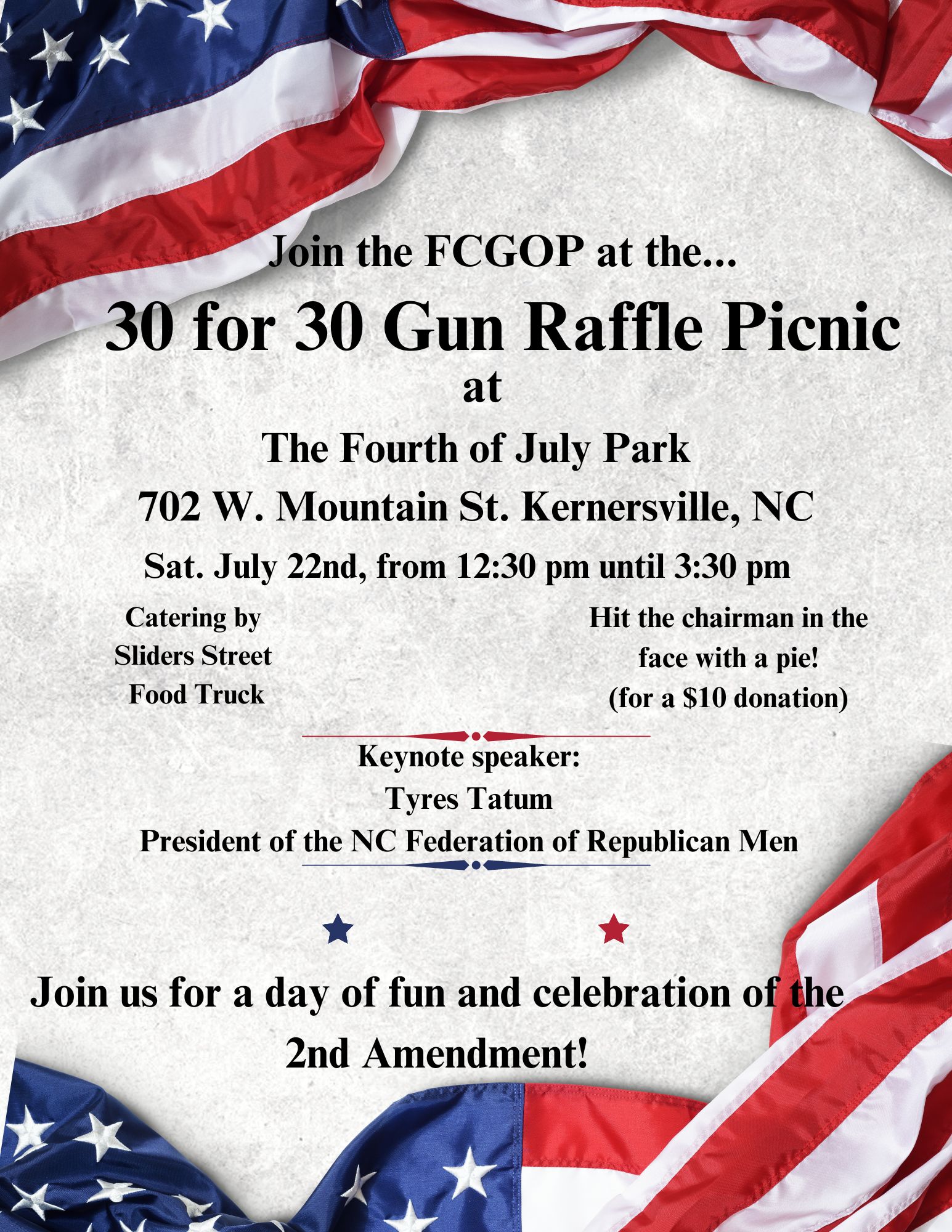 30 for 30 Gun Raffle Picnic - Forsyth County Republican Party