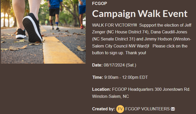 Candidate Walk - Forsyth County Republican Party