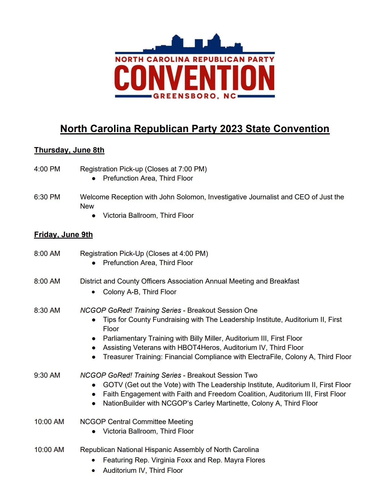 NCGOP State Convention '23 - Union County Republican Party