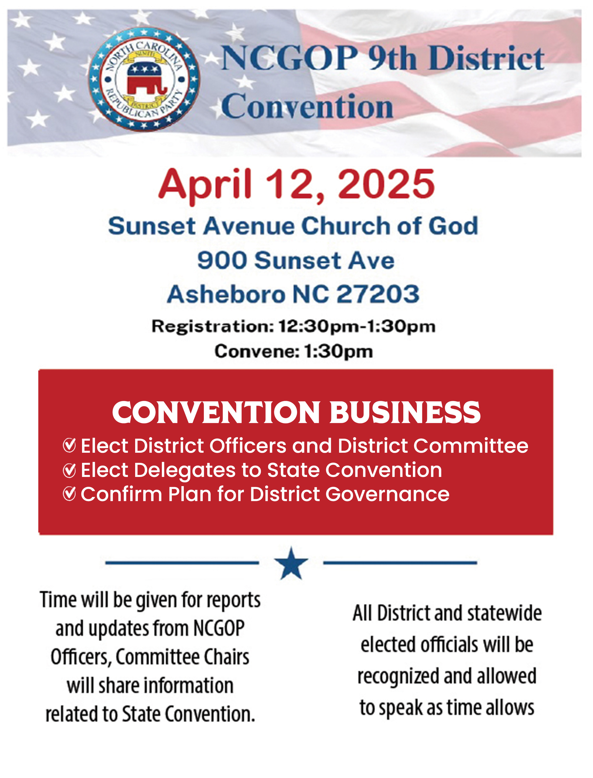 NC 9th District Convention - NC Congressional District 9