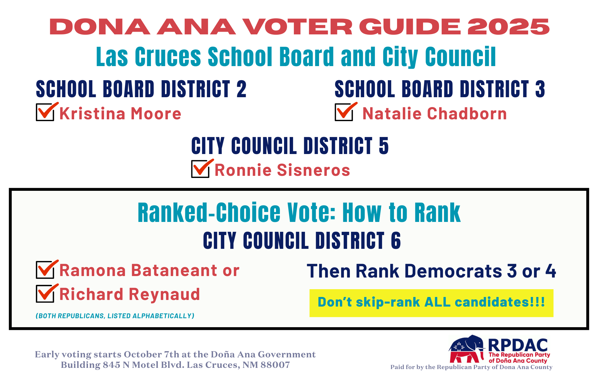 Doña Ana Voter Guide 2025 - Republican Party of Doña Ana County