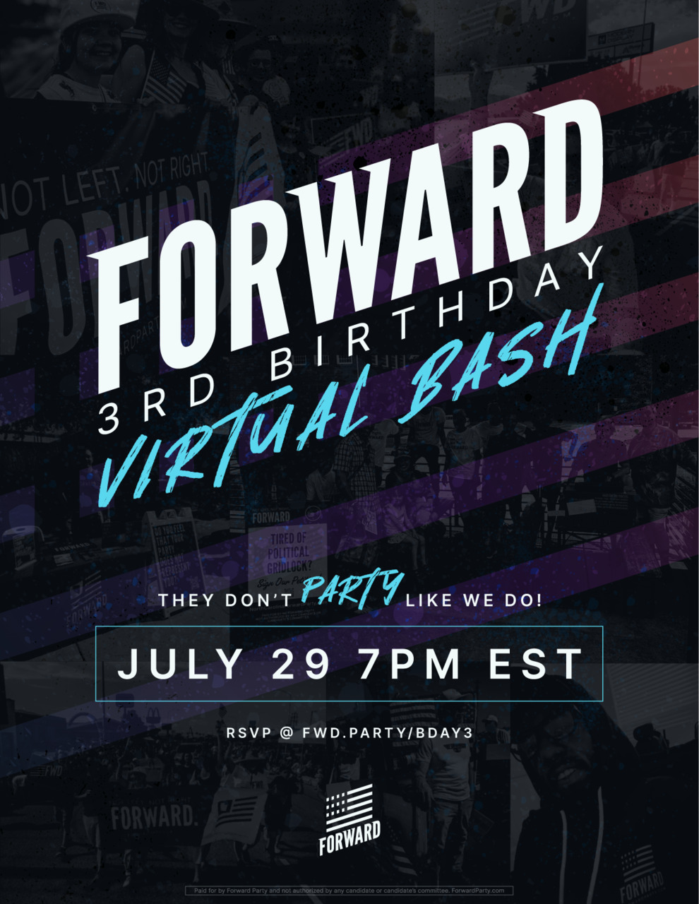 Forward Turns 3! - Forward Party