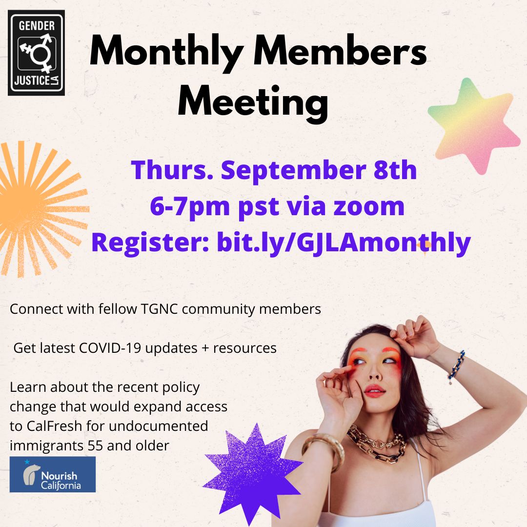 September Monthly Members Meeting - Gender Justice LA