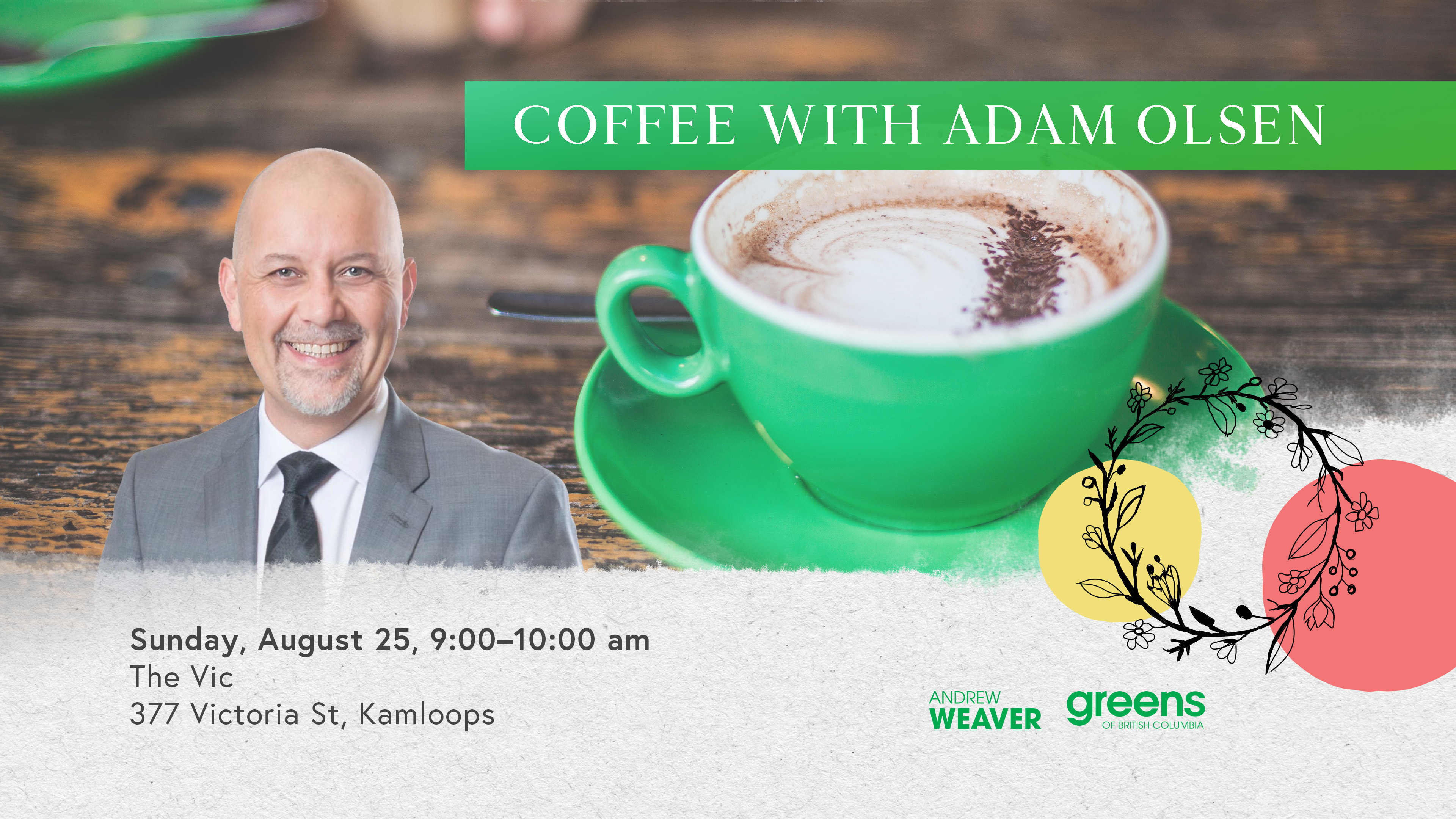 Coffee with Adam Olsen - BC Green Party