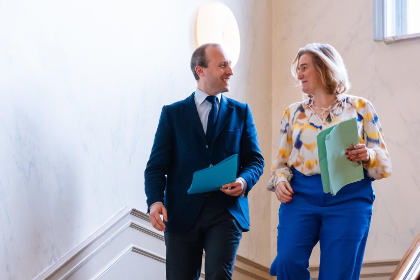 Christophe De Beukelaer (Les Engagés) en Elke Van den Brandt ronden ...