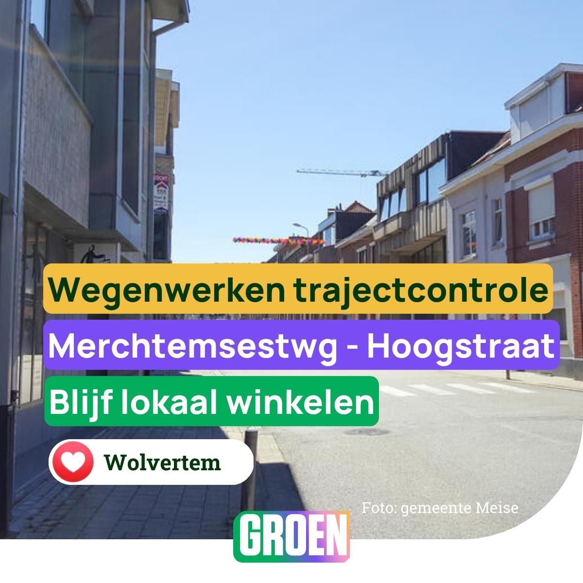 Wegenwerken trajectcontrole Wolvertem - Groen Meise