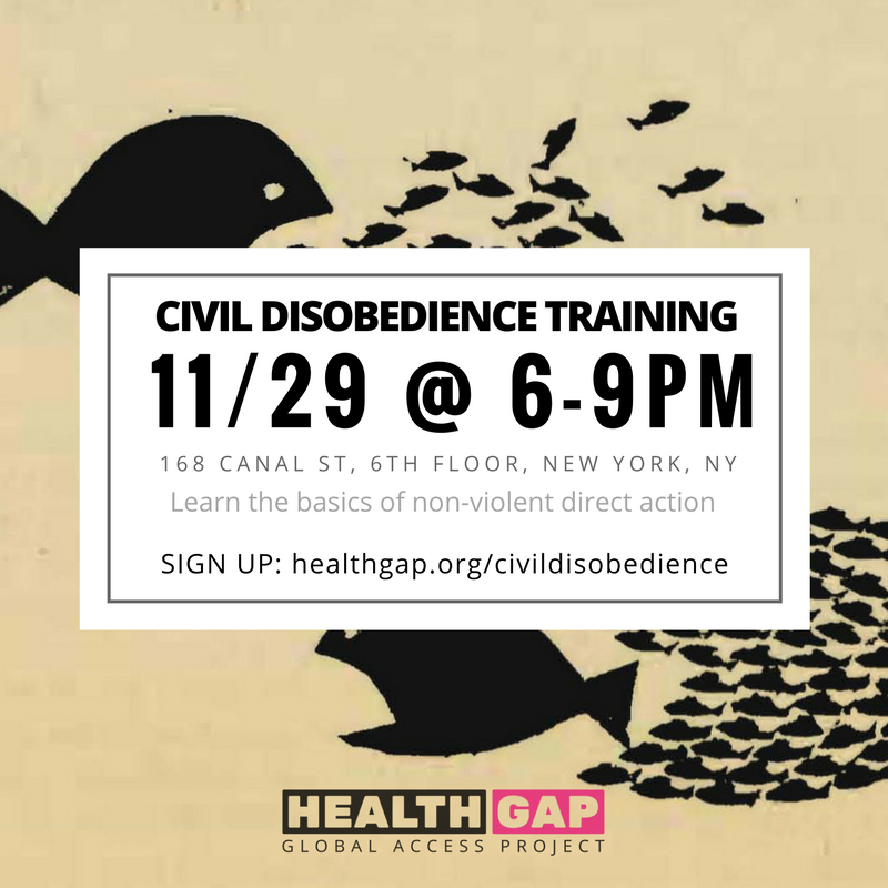 Civil Disobedience Training - Health GAP (Global Access Project)
