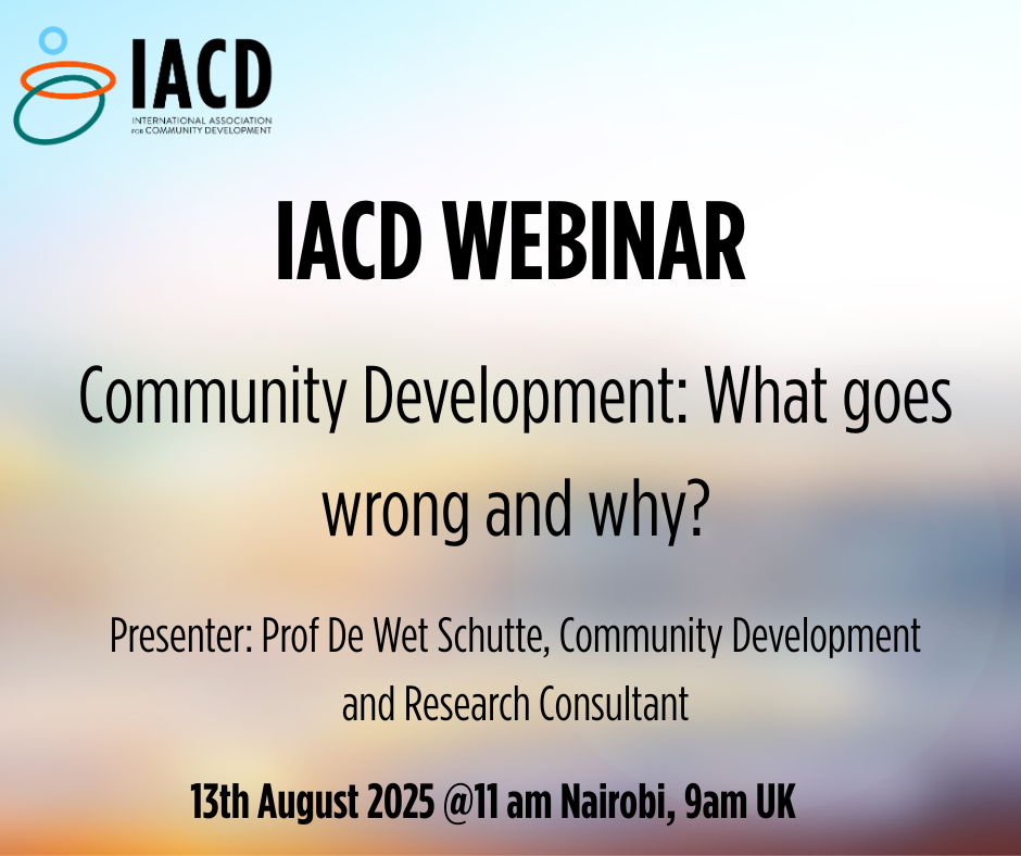 IACD Webinar: Community Development: what goes wrong and why ...