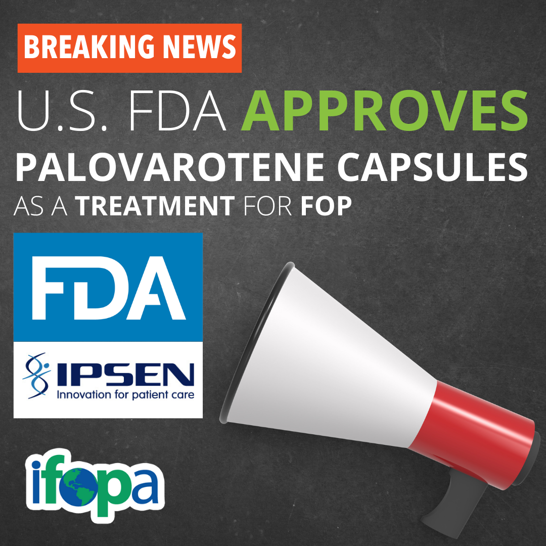 U.S. FDA Approves Palovarotene Capsules as a Treatment for FOP