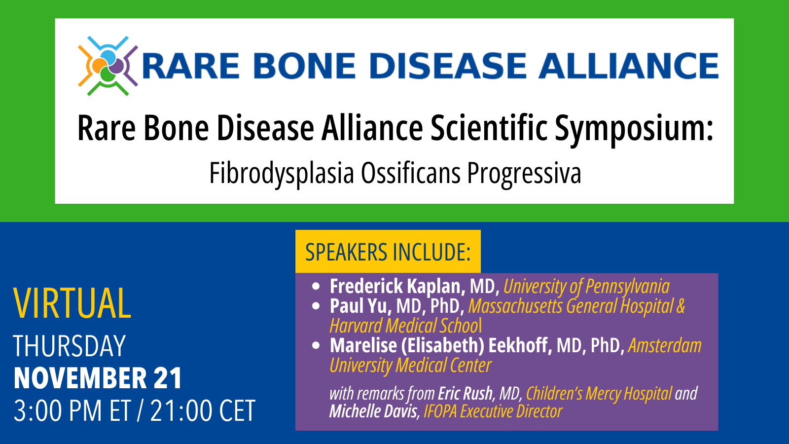 Rare Bone Disease Alliance Scientific Symposium: Fibrodysplasia ...