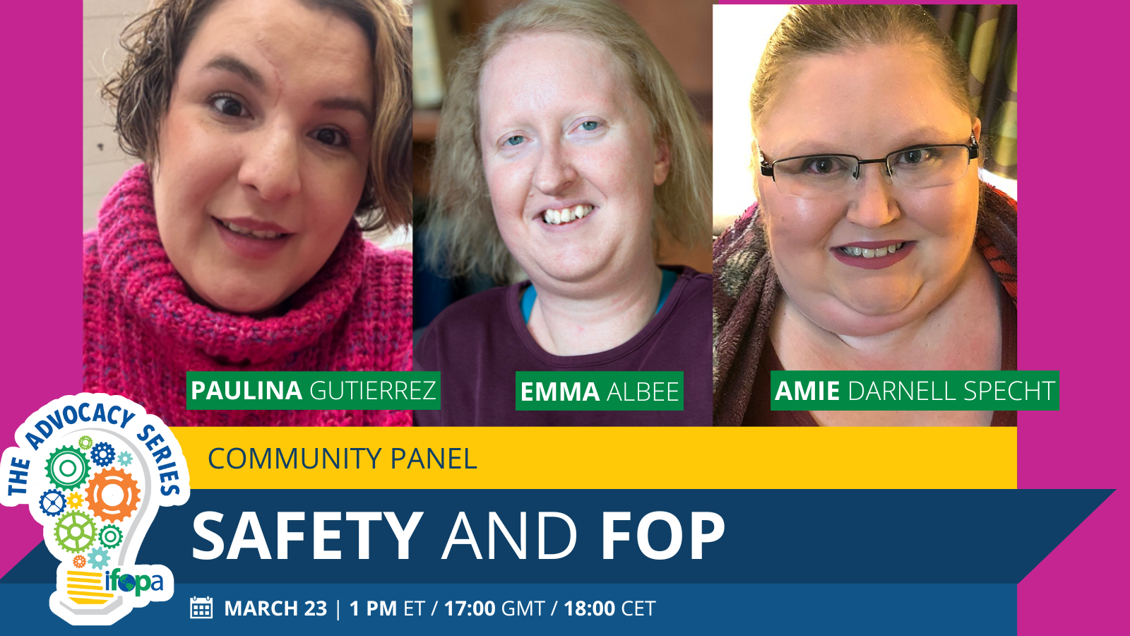 Safety and FOP Community Panel - IFOPA - International Fibrodysplasia ...