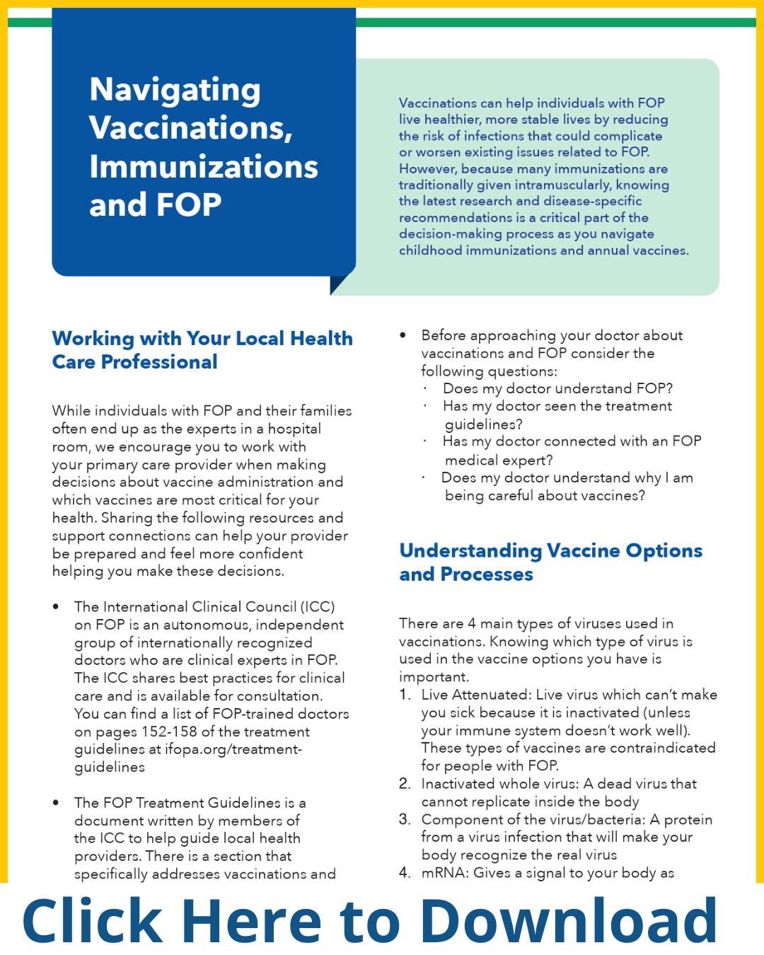 Navigating Vaccinations, Immunizations and FOP - IFOPA - International Fibrodysplasia Ossificans ...
