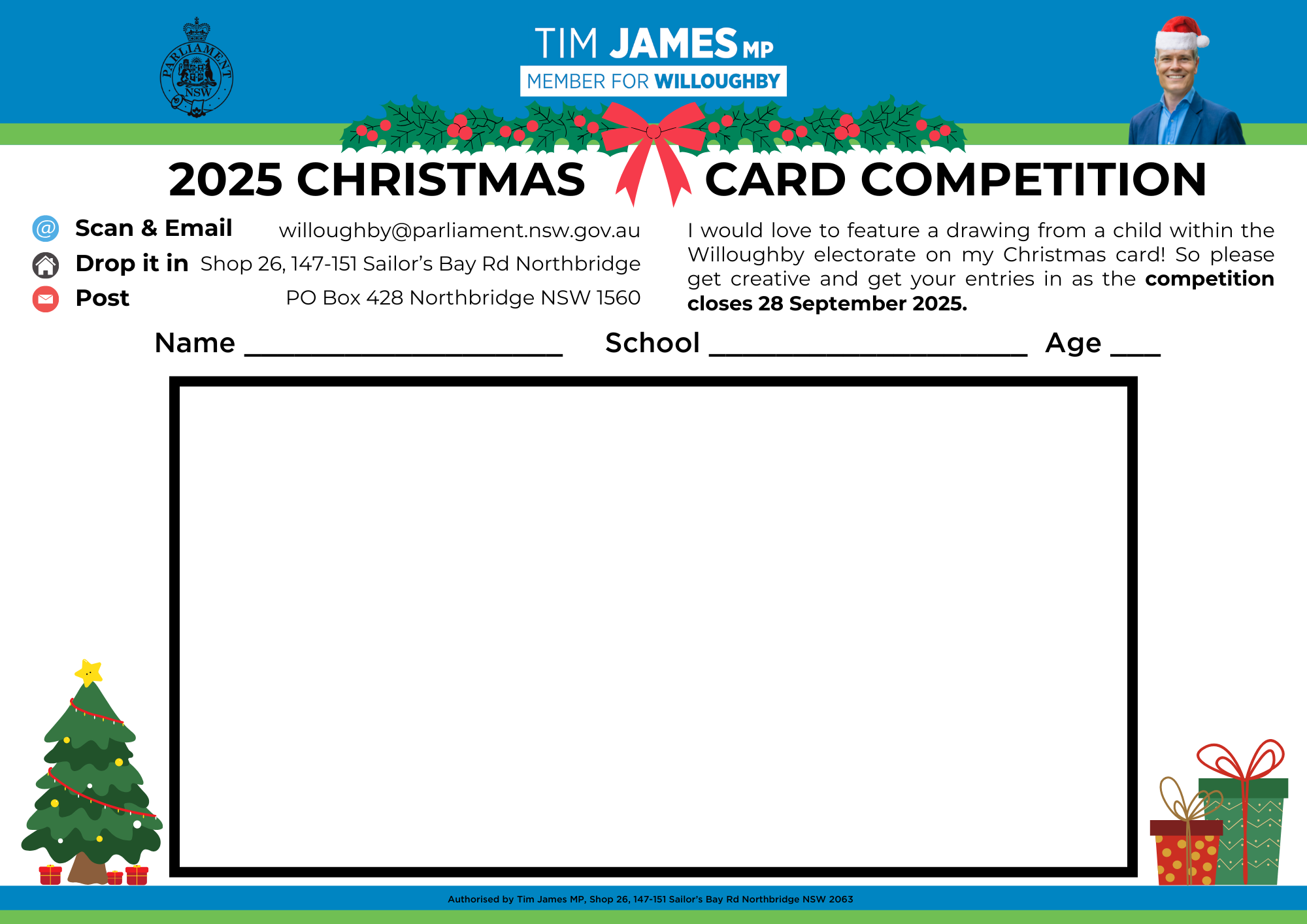 2025 Willoughby Christmas Card Competition - Tim James MP - Member for ...