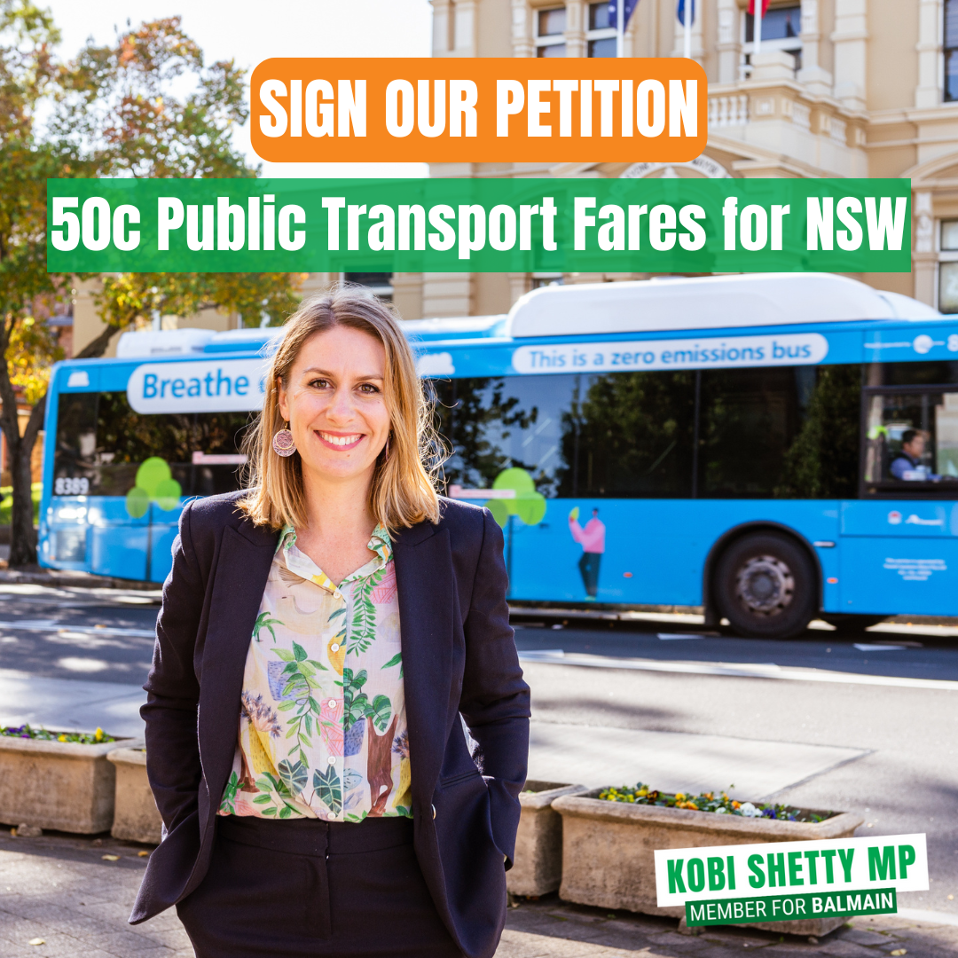 50c Public Transport Fares NSW