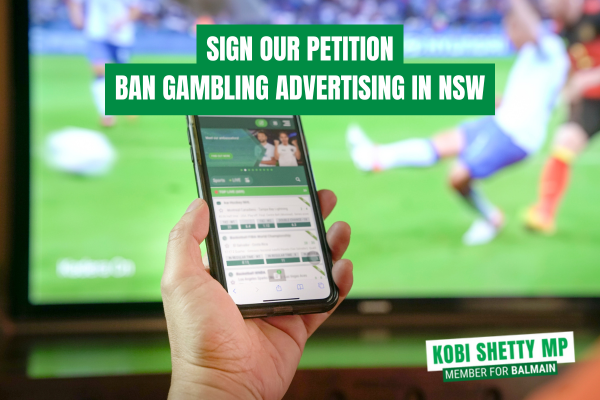 Ban Gambling Advertising in NSW