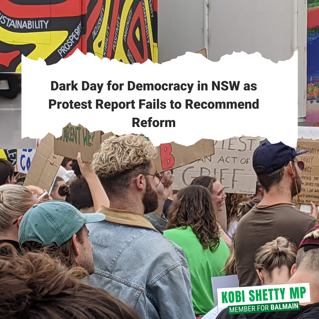 Dark Day for Democracy in NSW as Protest Report Fails to Recommend Reform