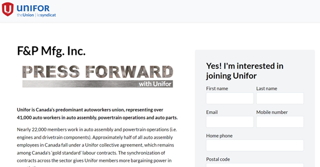 How to sign a Unifor Digital membership card - Join Unifor