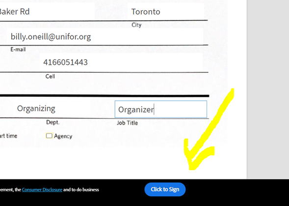 How to sign a Unifor Digital membership card - Join Unifor