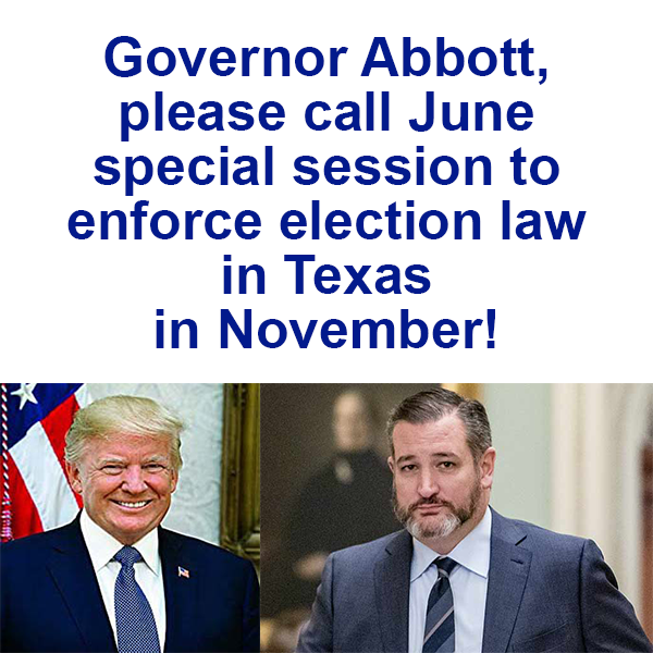 Call for Election Law Enforcement Special Session - Texas ...