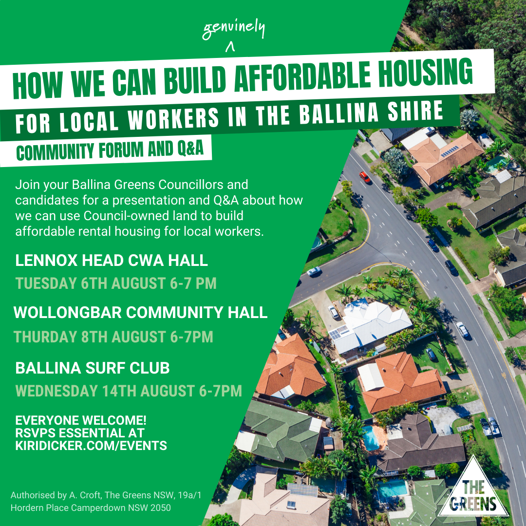 Affordable Housing Forum - Alstonville - Kiri Dicker Site Support Test