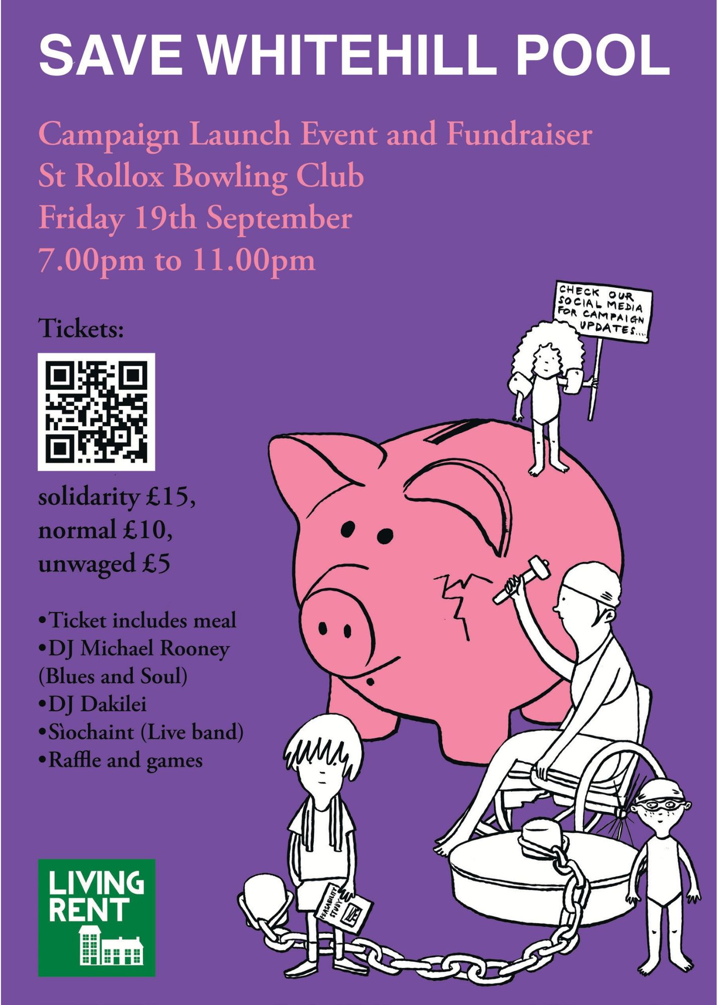 Save Whitehill Pool! Campaign Launch and Fundraiser - Living Rent