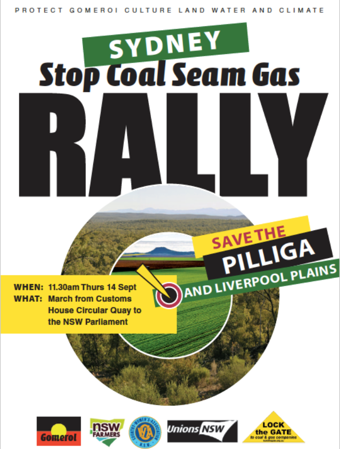 RALLY IN SYDNEY: Stop Coal Seam Gas – Save the Pilliga and Liverpool ...