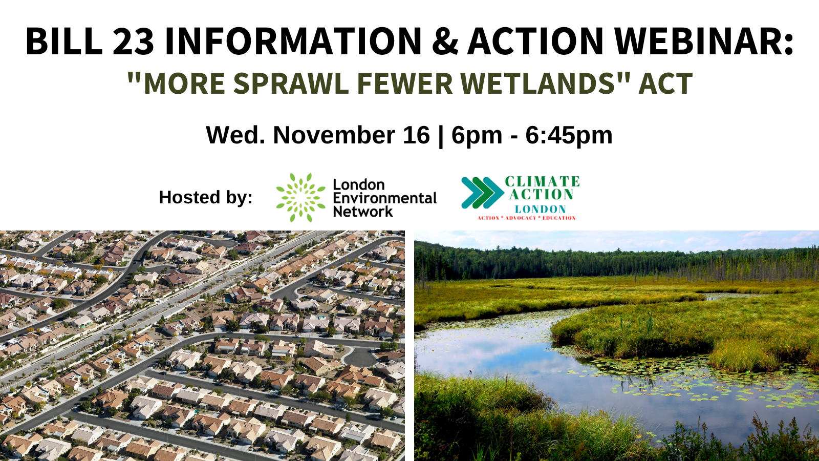 Bill 23 Information & Action Webinar - London Environmental Network