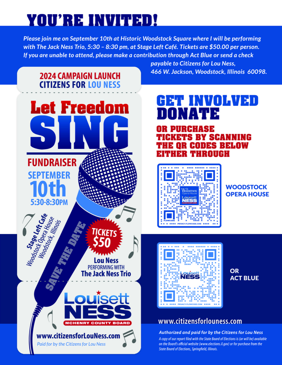 Let Freedom SING - Lou Ness Campaign Launch - Democratic Party of ...