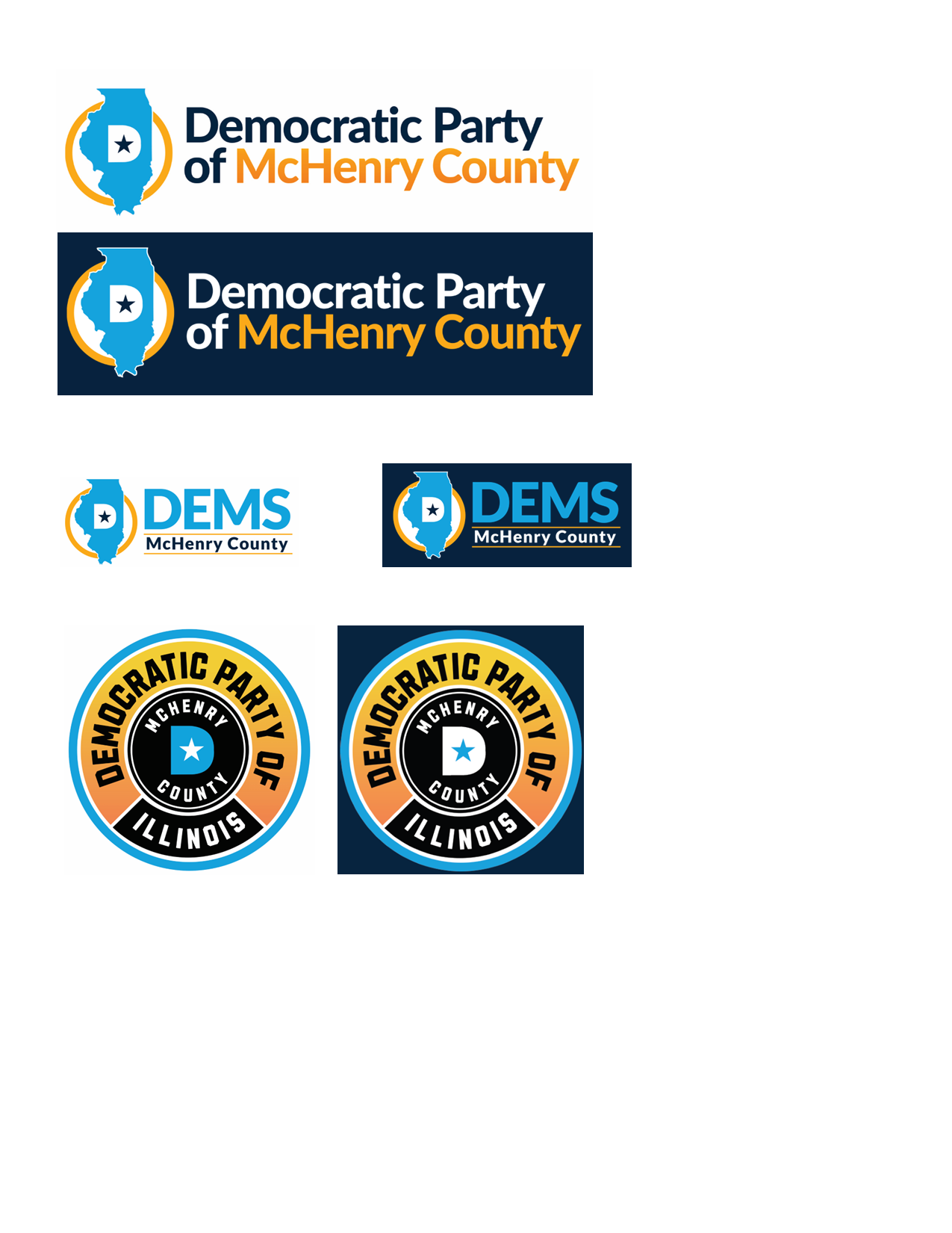 Events for, or sponsored by, the Democratic Party of McHenry County
