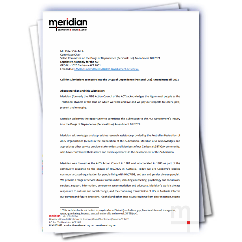 Meridian Submission - Drugs of Dependency 2021 - Meridian