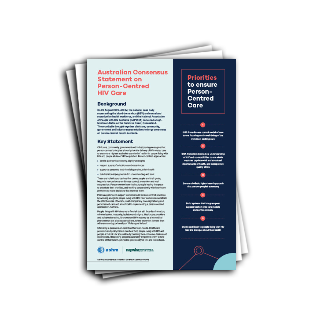 Australian Consensus Statement on Person-Centred HIV Care - Meridian