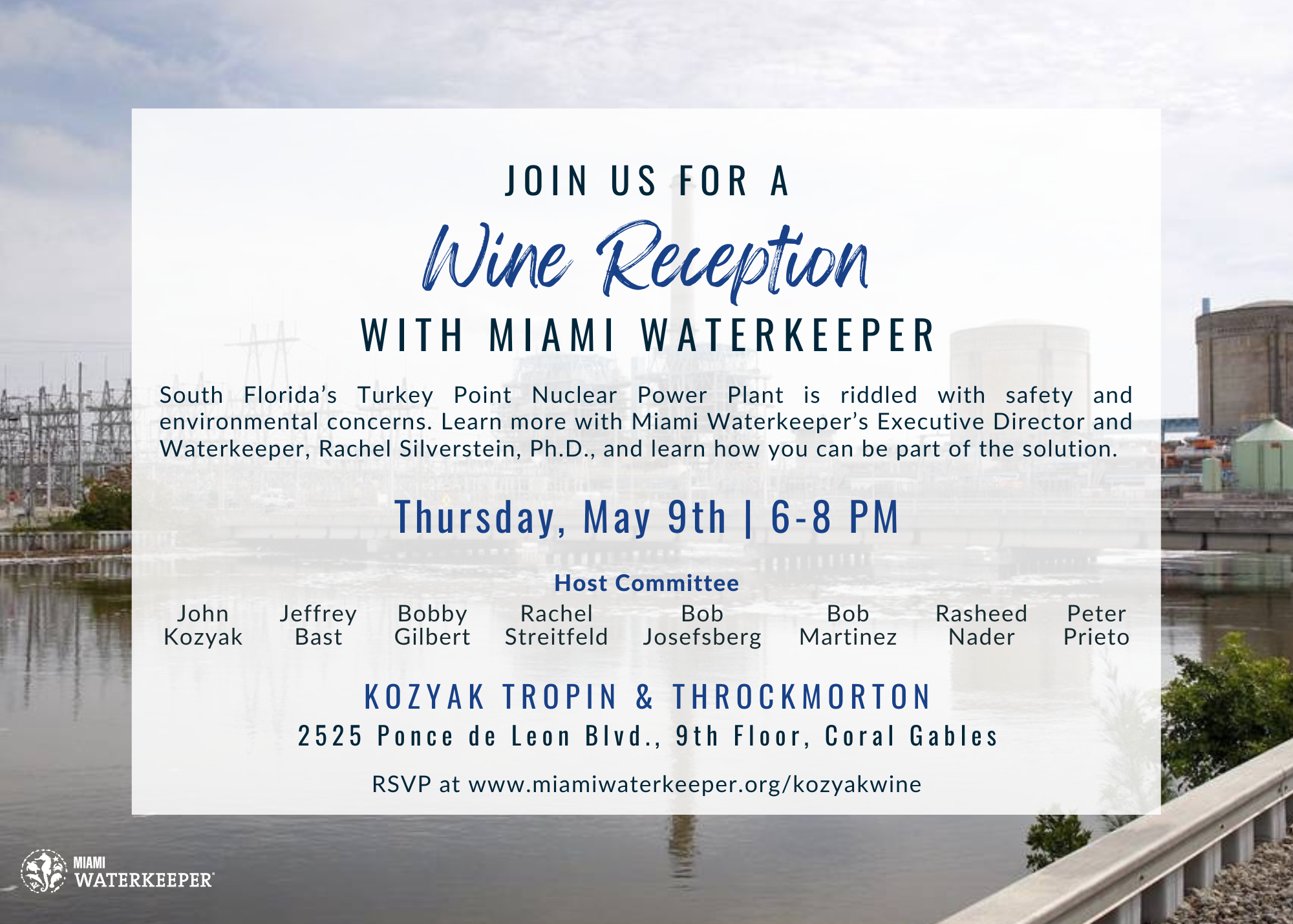 Wine Reception with Miami Waterkeeper - Miami Waterkeeper