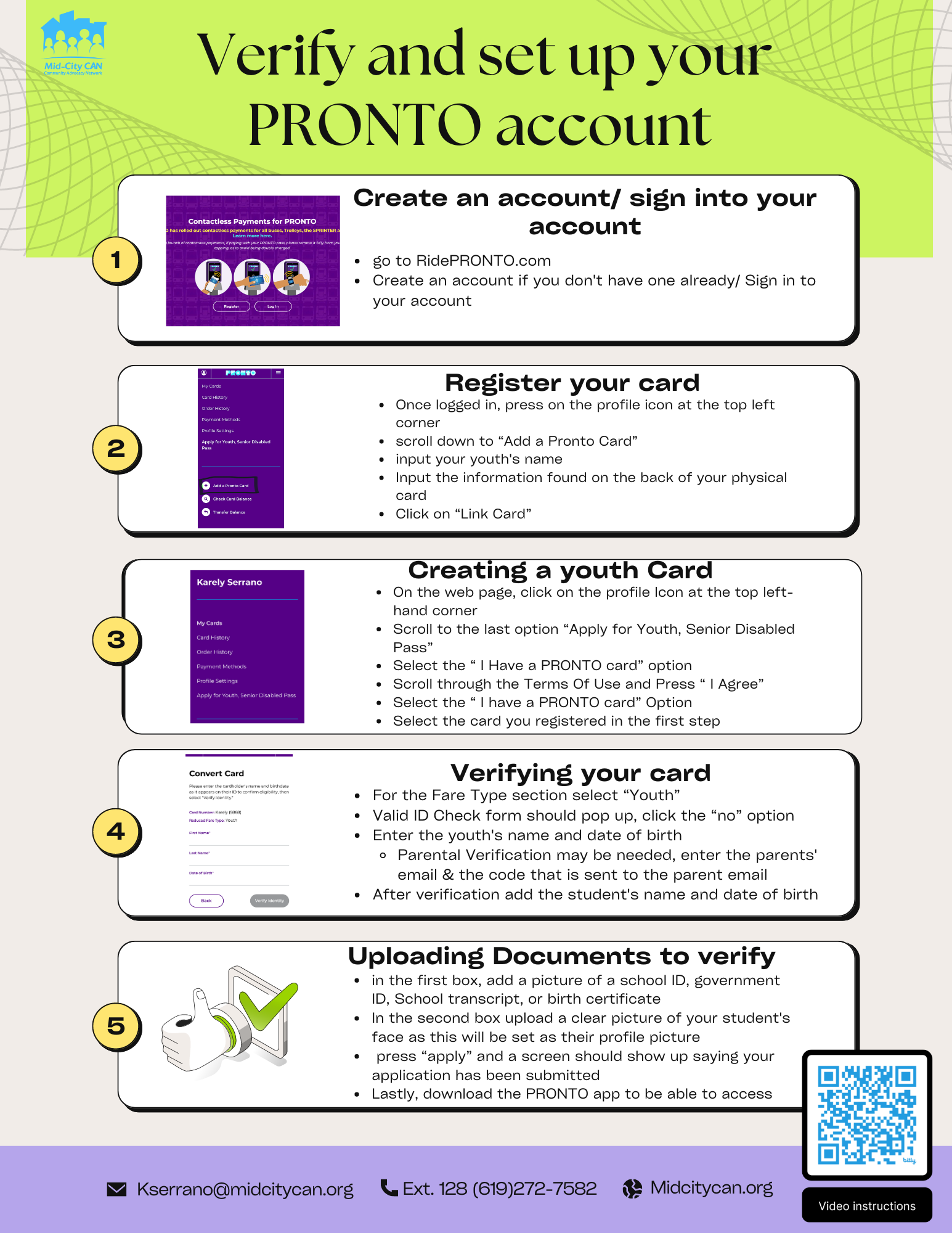 PRONTO Card Verification - Mid-City CAN