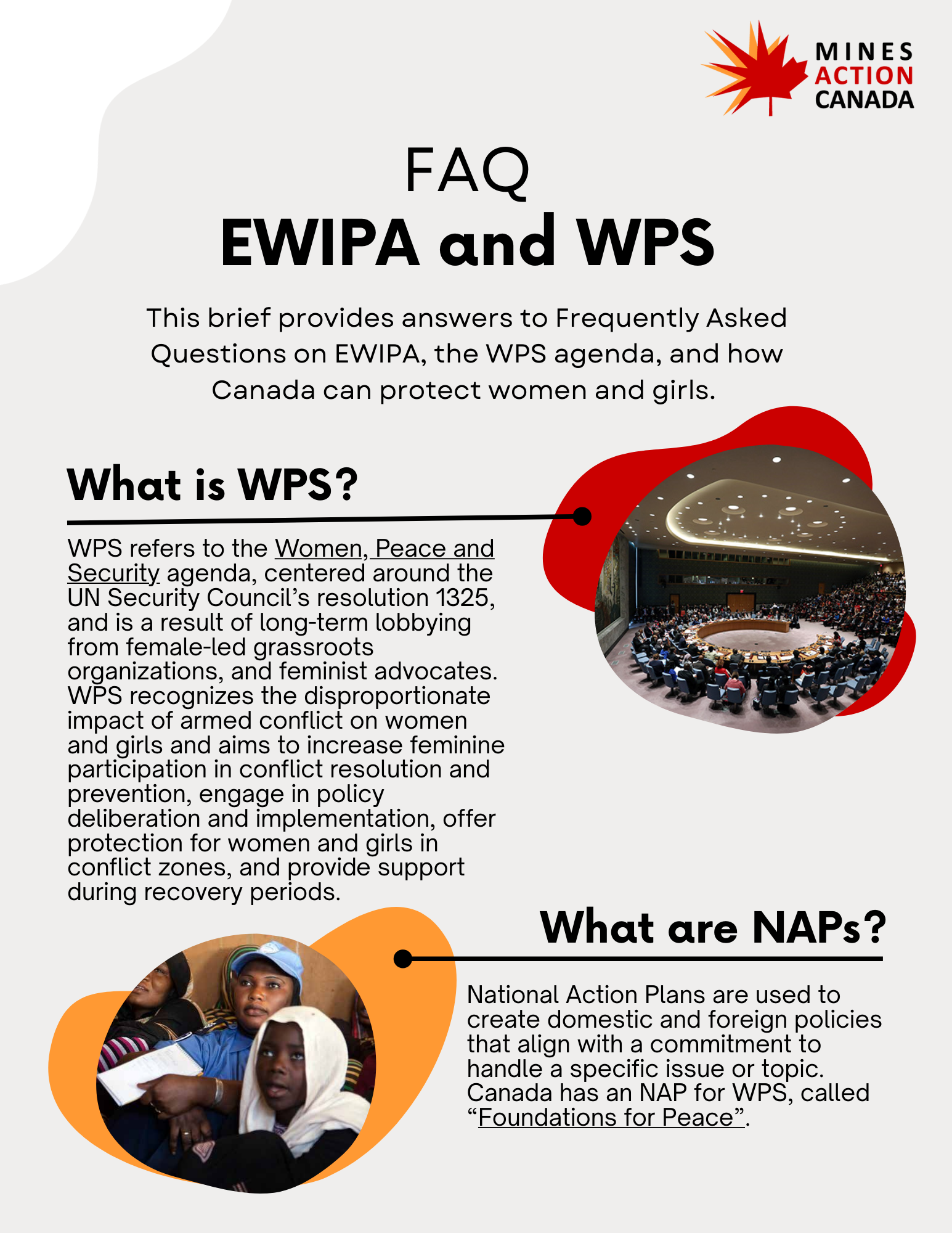 EWIPA and Women, Peace, and Security - Mines Action Canada