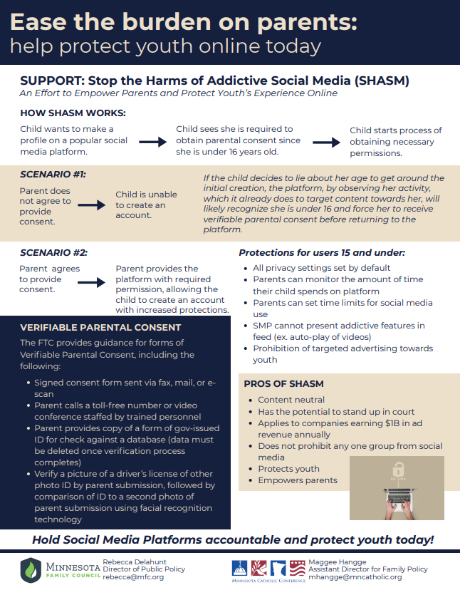 Stop the Harms of Addictive Social Media One-Pager (SHASM) - Minnesota ...