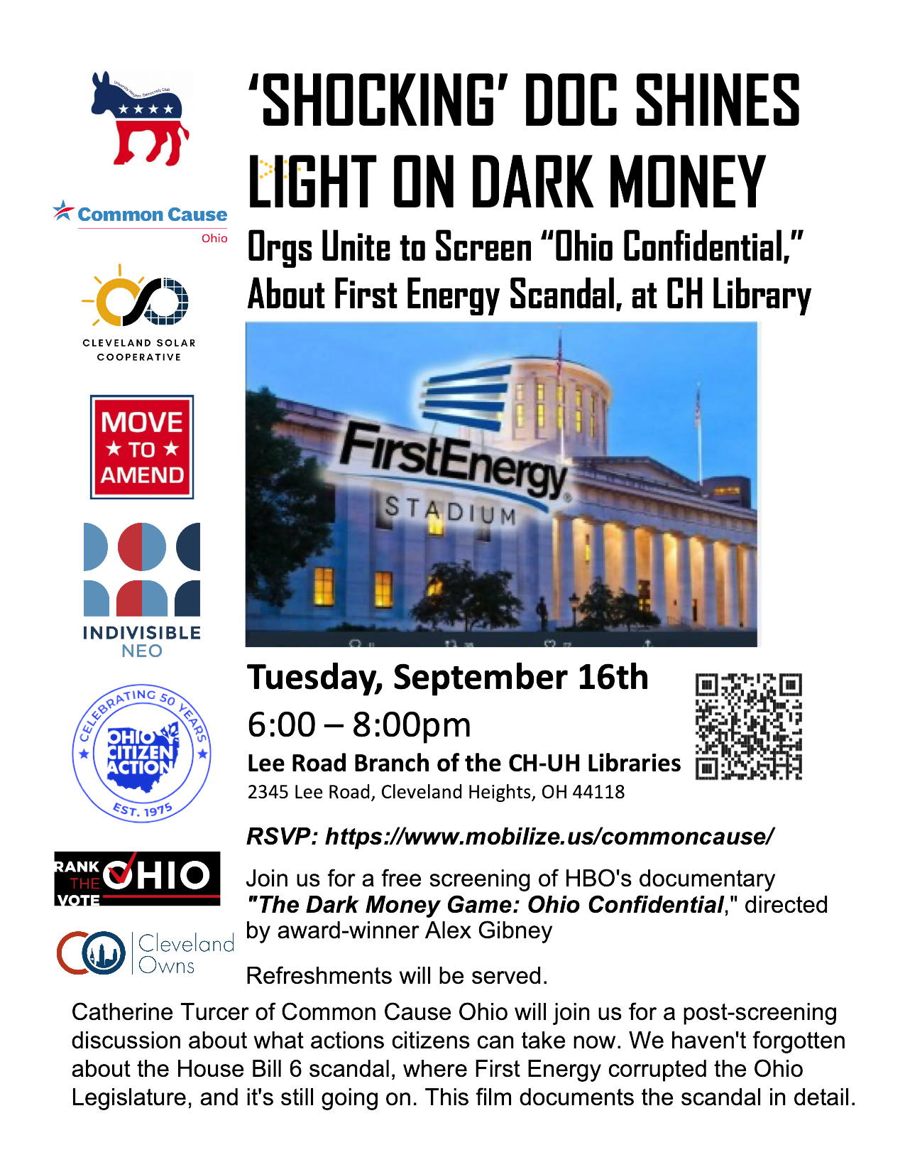 FILM: "Ohio Confidential." About First Energy Scandal, at CH Library ...